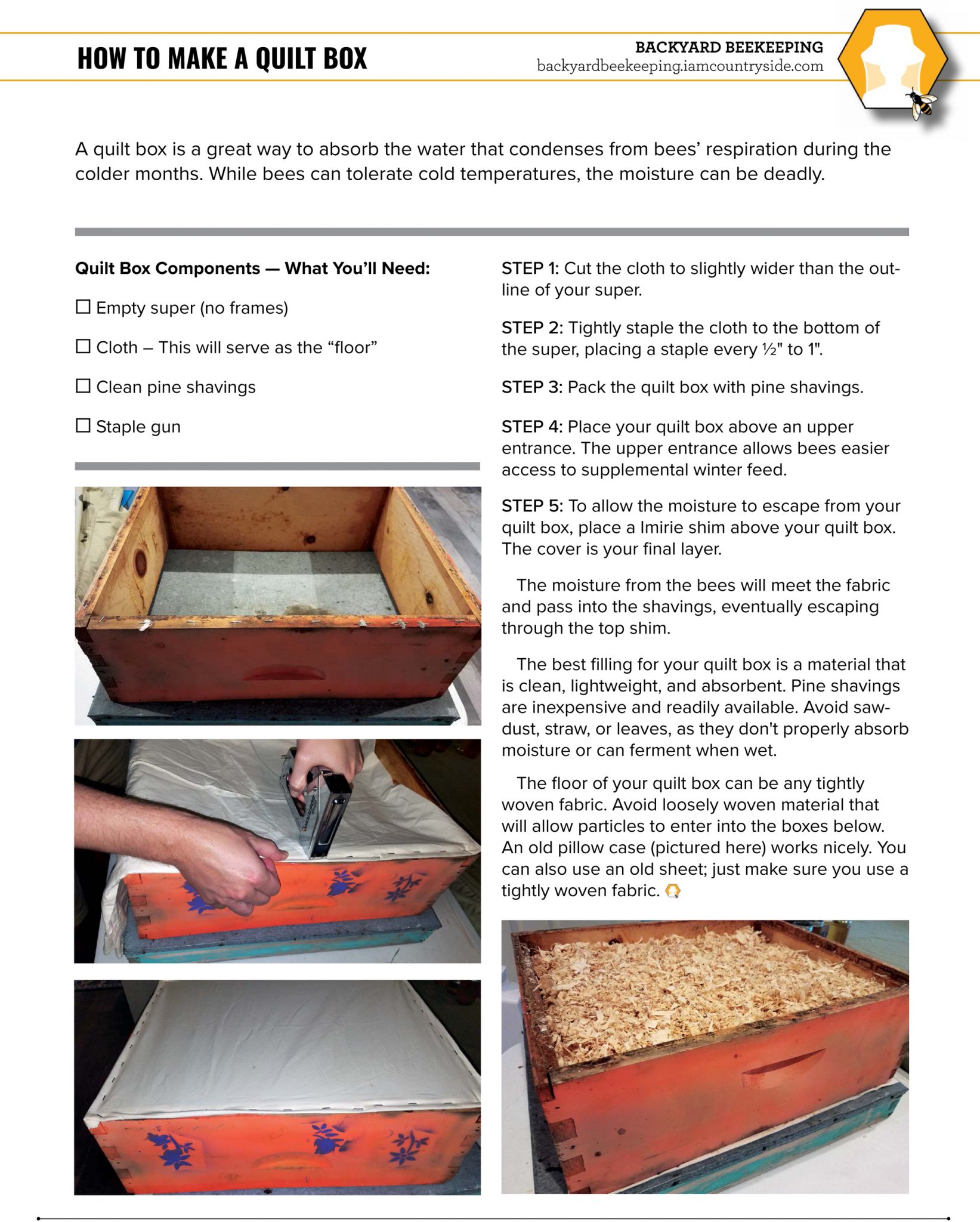 How to Make a Quilt Box - Backyard Beekeeping
